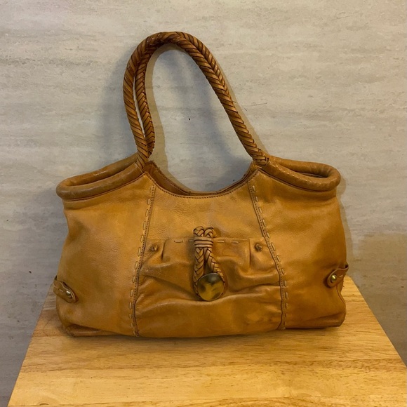 Via Spiga | Bags | Vintage Via Spiga Cow Leather Thick Braided Shoulder ...